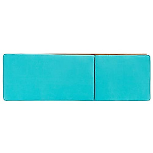 SAFAVIEH Outdoor Collection Newport Natural/ Aqua Cushion Built-in Side Table Adjustable Chaise Lounge Chair