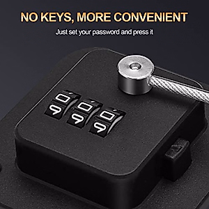 2 Pcs High-end Fridge Lock, Keep Your Food and Kids Safe with Our Refrigerator Lock - No Keys Needed, Combination Lock for Fridge, Pantry, and Cabinet (Pads Size: 2.6 x 2.6 in)