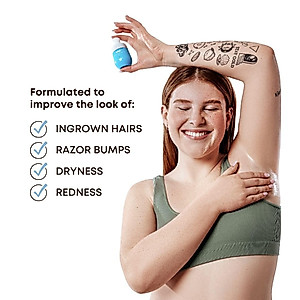 Bushbalm Ingrown Hair Oil - Helps with Ingrown Hair, Underarm Bumps, Soothes Skin, Razor Bumps and Post Shave Redness, 30 ml - Nude Oil