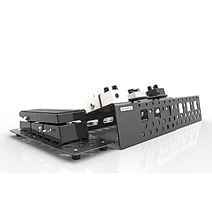 Holeyboard 123 Complete Pedalboard | Expandable from 13-30” to Solve Your Space Problems | Fits 3-12 pedals easily | 2-Levels For Easy Access to the Back Row