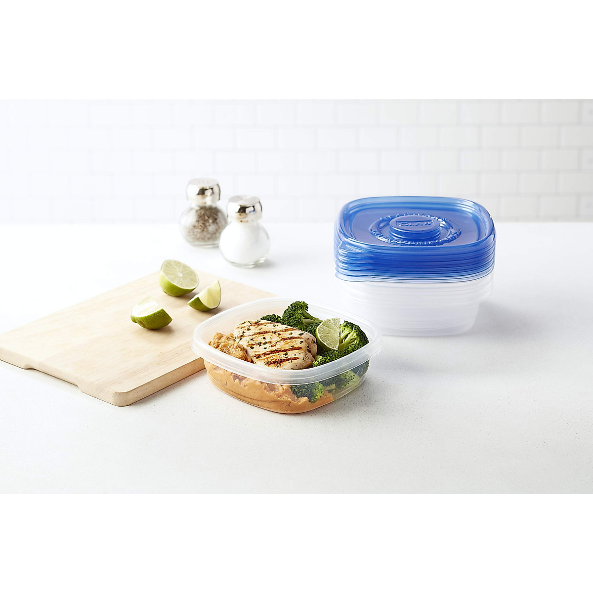 Glad Medium Square Food Storage Containers for Everyday Use | Medium Square Food Storage Containers Hold up to 25 Ounces of Food (25 Oz) |5 Count, Standard Food Containers