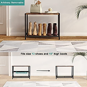 JEROAL 3-Tier Shoe Rack Storage Organizer,6-9 Pairs Sturdy Shoe Shelf for Entryway, Hallway and Closet Space Saving Storage and Organization