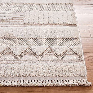 Safavieh Urban Collection 9' x 12' Ivory/Beige URB200A Moroccan Rustic Tassel Fringe Area Rug