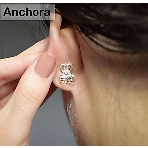 ANCHORA Original Earring Backs for Droopy Ears | Earring Lifters for Heavy Earring | Earing Lifter Backs Backs | Earlobe Secure