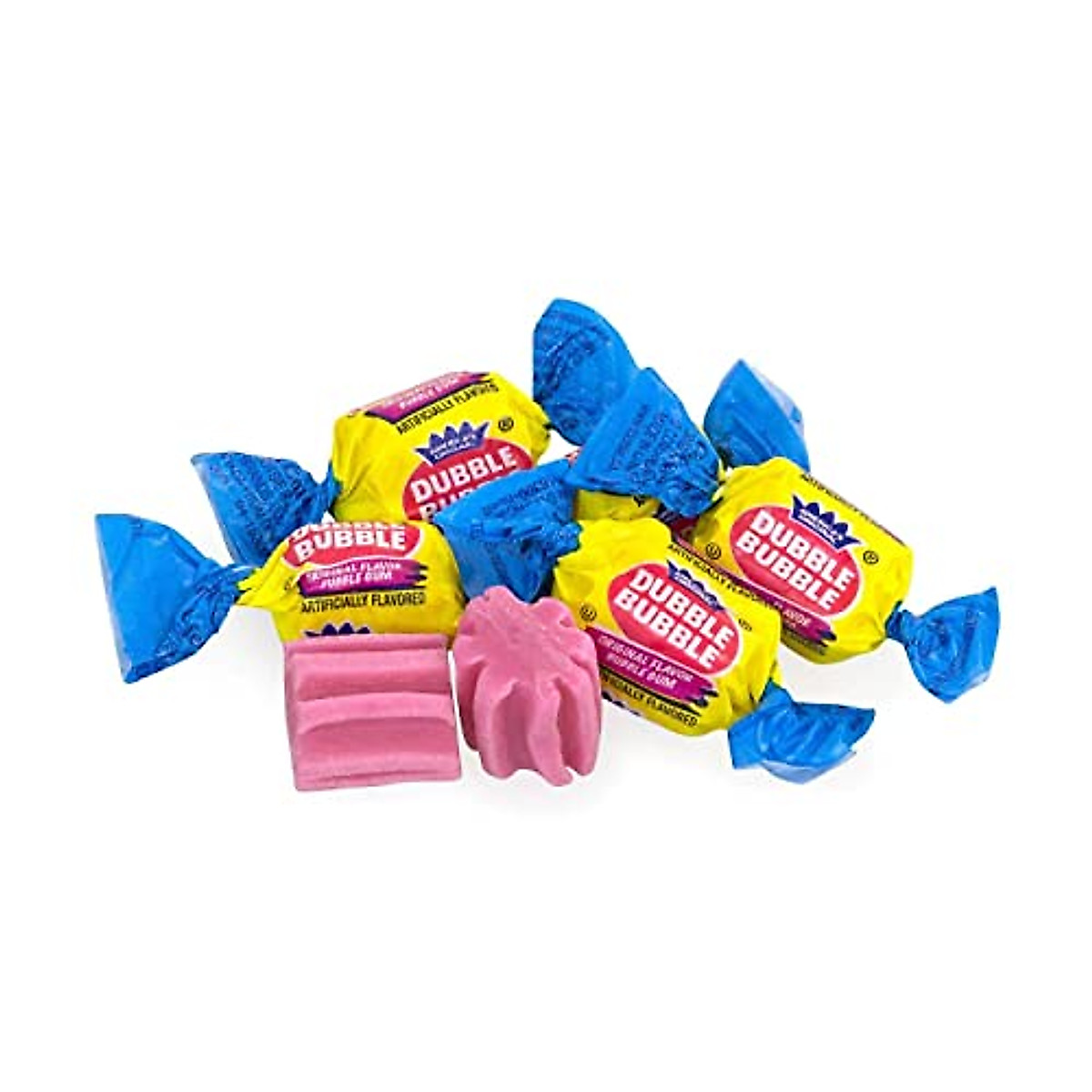 Dubble Bubble Gum Original Flavor, 1LB - Bulk Pink Individually Wrapped Double BubbleGum - By Dr. Plenty