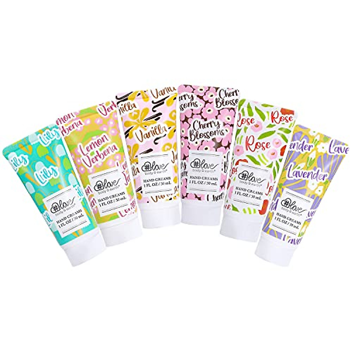 Hand Cream Gift Set - Hand Lotion Gift Set for Dry Crack Hands, Travel Moisturizing Hand Lotion with Vitamin E, Hand Cream Gift Set for Women Christmas Birthday Valentine. Pack of 6,1.0 oz Tube