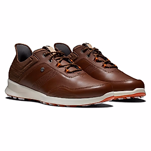 FootJoy Men's Stratos Previous Season Style Golf Shoe, Cognac/Brown, 11