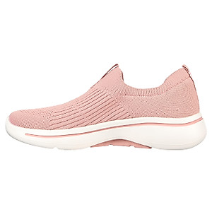 Skechers Women's Go Walk Arch Fit Iconic Slip On Walking Shoe Pink 9 Medium US