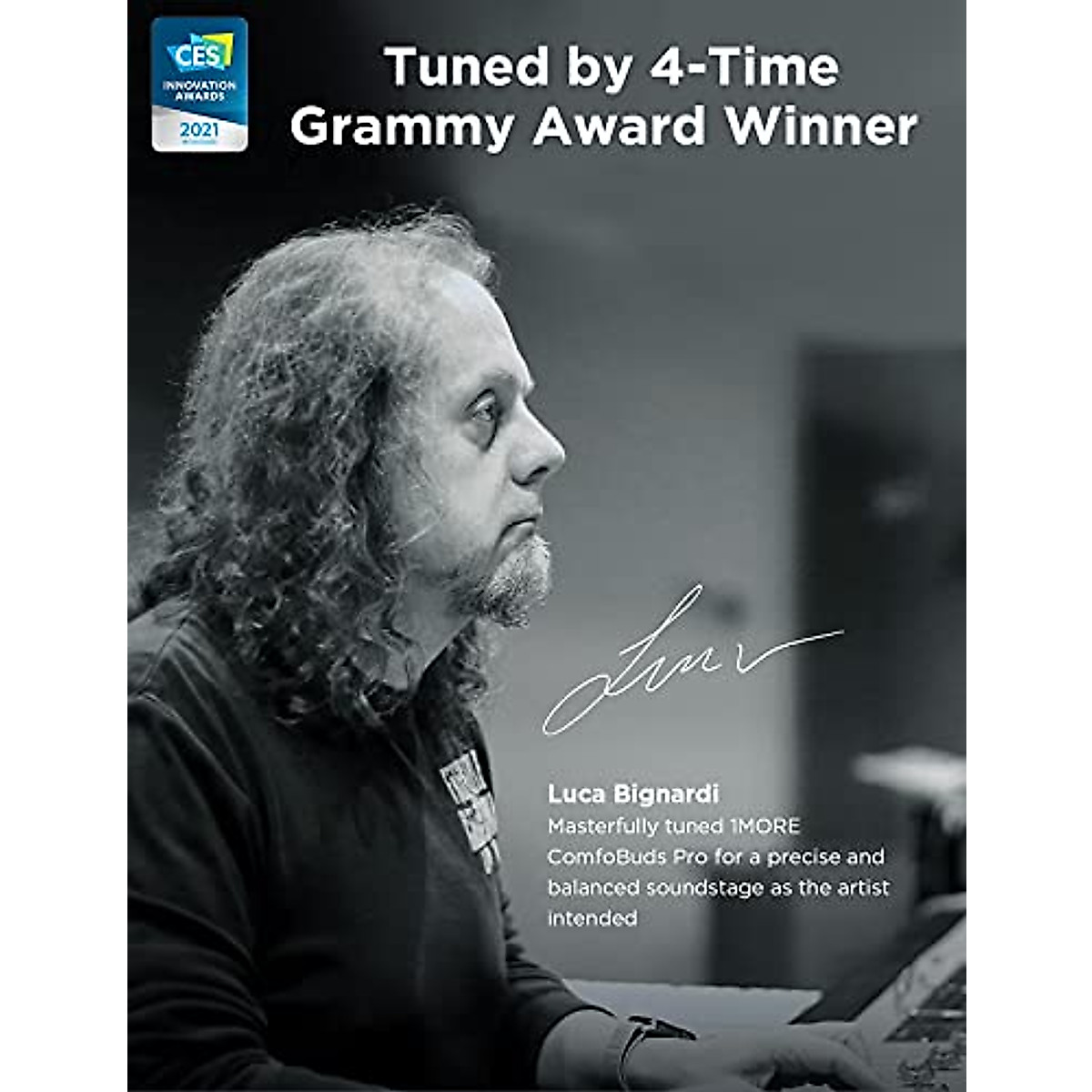 1MORE ComfoBuds Pro Noise Cancelling Earbuds, ANC True Wireless Earbuds Bluetooth 5.0, Multi Modes, Personalized EQ, 6 Mics, 28H Playtime, Fast Charge, in Ear Bluetooth Headphones, Blue