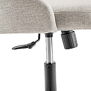 Modway Distinct Tufted Swivel Upholstered Office Chair, Black Beige 23 x 20.5 x 32