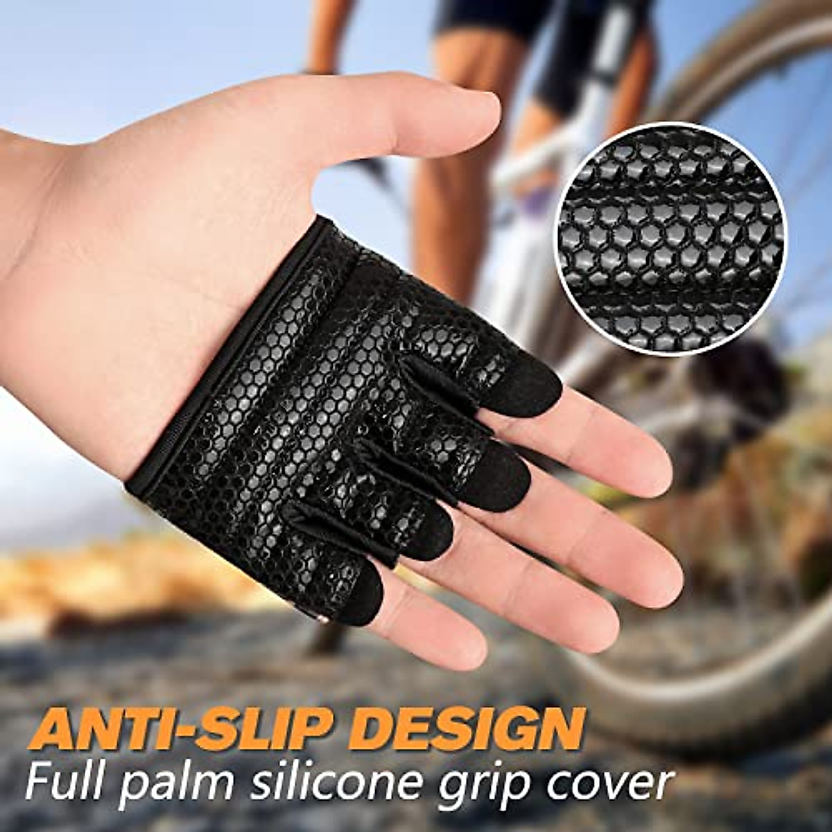 RYMNT Workout Gloves,Short Micro Weight Lifting Gloves Grip Pads with Full Palm Protection & Extra Grip for Men Women Weightlifting,Gym,Cross Training,Powerlifting,WODs.Leopard-Medium