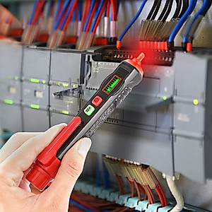 AVID POWER Voltage Tester, Non Contact Voltage Tester Dual Range AC 12V-1000V/48V-1000V, Electric Tester Pen with LCD Display, Buzzer Alarm&Live/Null Wire Judgment, Testing Pen with Flashlight