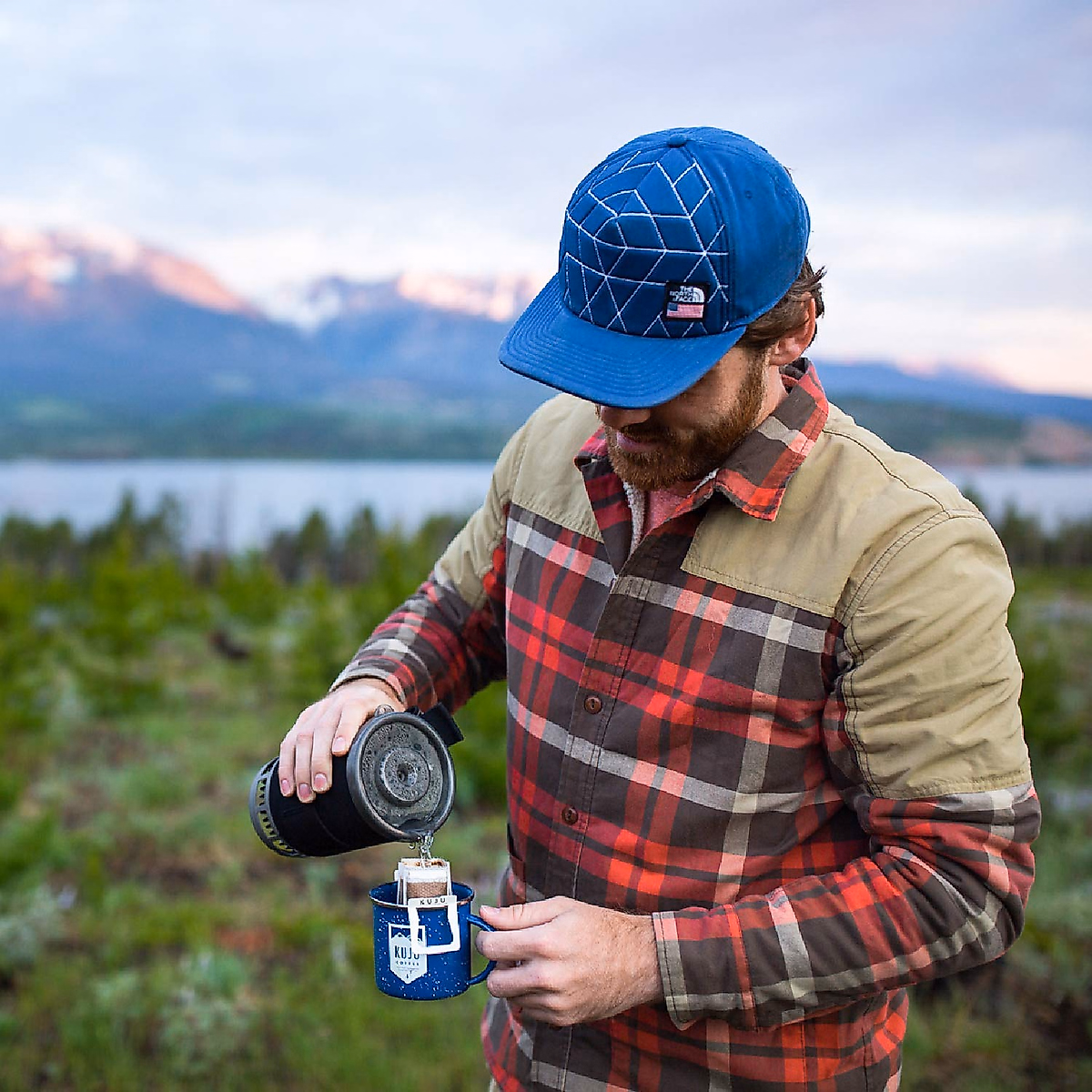 Kuju Coffee Premium Pour Over Camping Coffee Singles - 6 Pack Basecamp Blend, Medium Roast - Superior Instant Pocket Coffee for Backpacking, Travel, and Camp