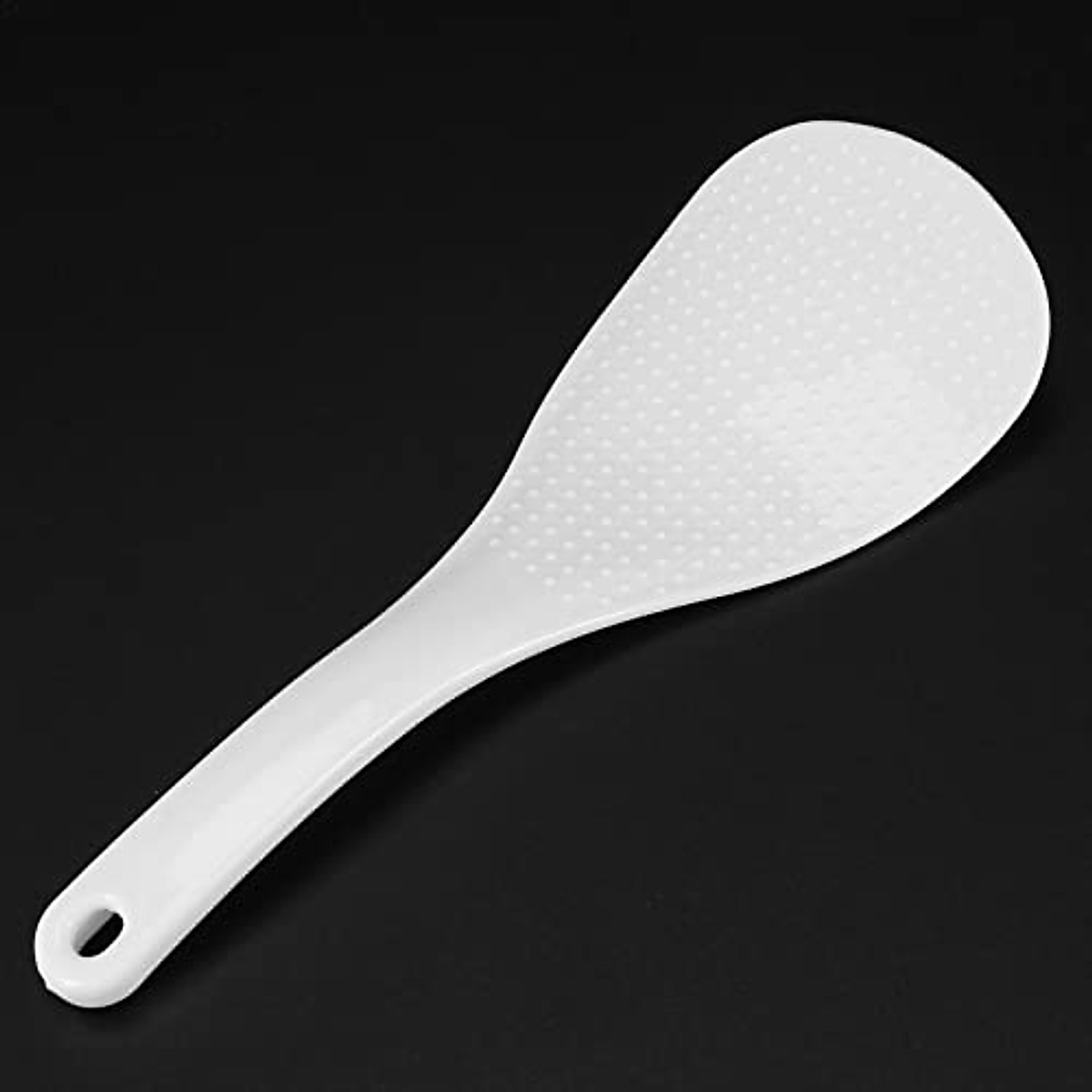 pizarra Kitchen Dotted White Plastic Flat Rice Scoop Paddle Meal Spoon