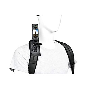 VGSION Camera Backpack Belt Mount for Insta360 One X3/ One X2/ One R / Go 2 Compatible with GoPro Hero10 /9/8/7/6 and Other Action Camera, with 1/4 Adapter