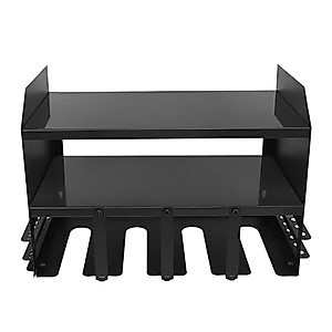 ZHHDM 4 Slots Power Tool Organizer, Iron Structure Compact Drill Holder Wall Mount Tool Storage Rack Garage Tool Organizer for Workshop Warehouse(Blue)