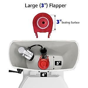 Korky 3070BP Large 3" 2X High Performance Universal Toilet Flapper, Red