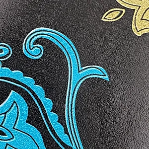 Yifely Yellow Damask Furniture Paper Pre-Pasted Shelf Liner Dresser Drawer Covering Mat 17.7 Inch by 9.8 Feet