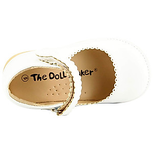 The Doll Maker Girl's Mary Jane - FBA173041B-13 White