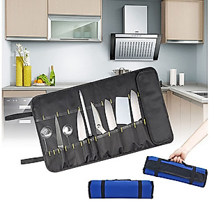Chef 22 Slots Knife Roll Bag Knife Bag (BLUE)