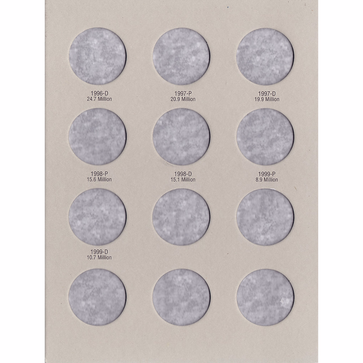 H.E. Harris & Co. US John F. Kennedy Half Dollar Coin Folder 1985 – 1999 #2697