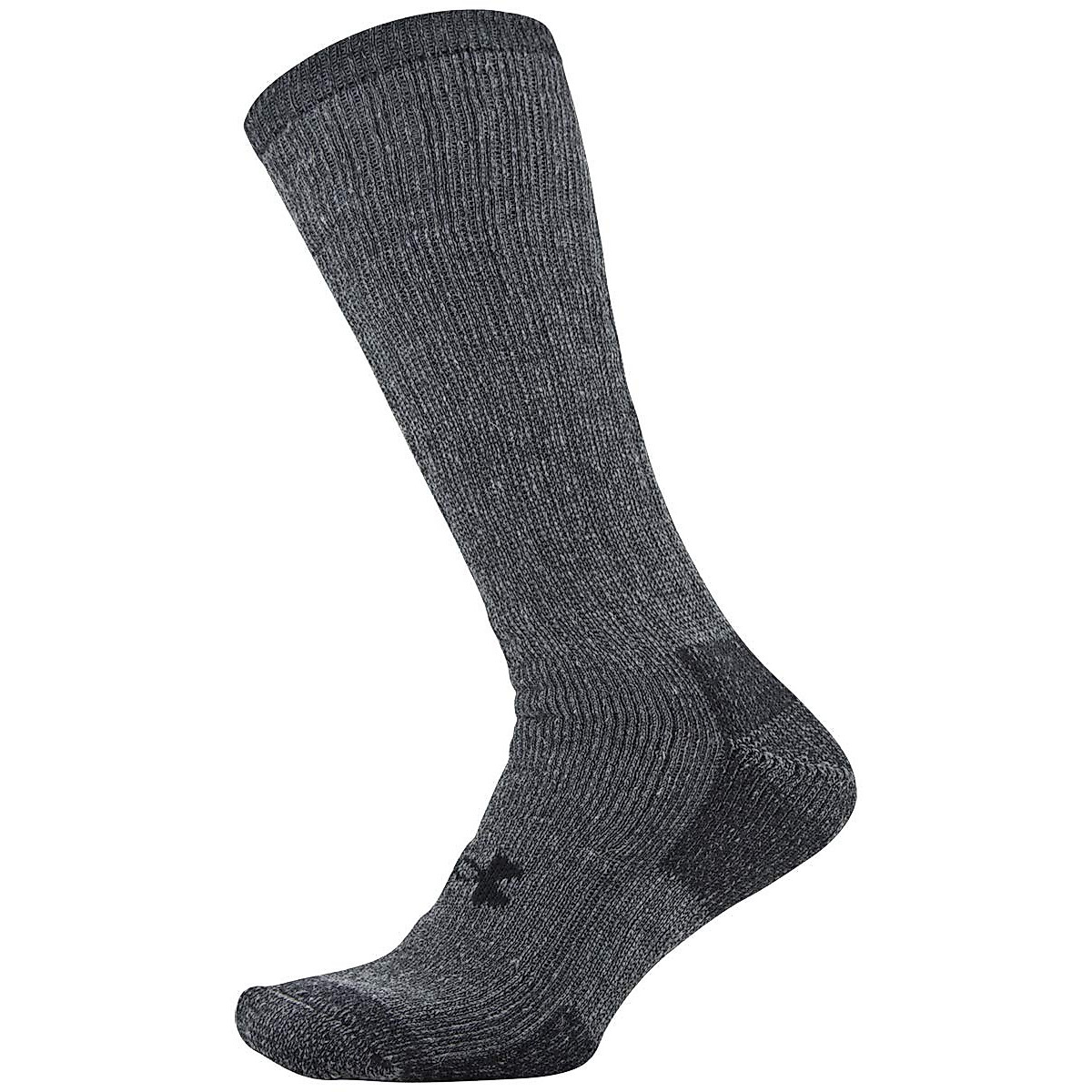Under Armour Adult Hitch Coldgear Boot Socks, 2-Pairs , Pitch Gray/Black , Large