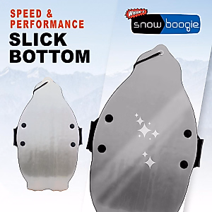 Snowboogie Wham-O Animal Sled 36" | Single Rider Snow Foam Sleds | PE Foam Sled with Soft Handles | Slick Bottom for Speed & Control | Snow Sledding for Adults & Children (Penguin)