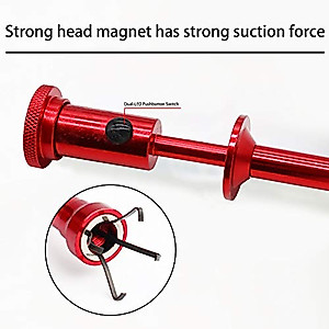 Magnetic Pickup Tool with Led Light, 4 Claw Magnet Tool Flexible Magnetic Pickup Tool Gadget Gifts for Men, Cool Tools Gadgets Magnetic Sweepers