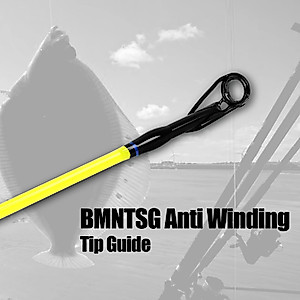 Fiblink Surf Spinning Fishing Rod 2-Piece & 3-Piece & 4-Piece Carbon Fiber Travel Fishing Rod with Noctilucent Tips (12' - 2Pcs - Blue)