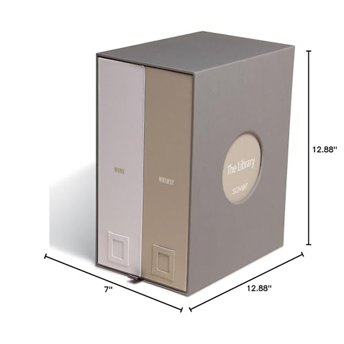 Savor | Deluxe School Years Keepsake Box | Fabric Bound Acid-Free Childhood Keepsake and Memory Organizer with Labels for Birthday, Graduation, Mitzvah, Mother’s Day, and Baby Shower