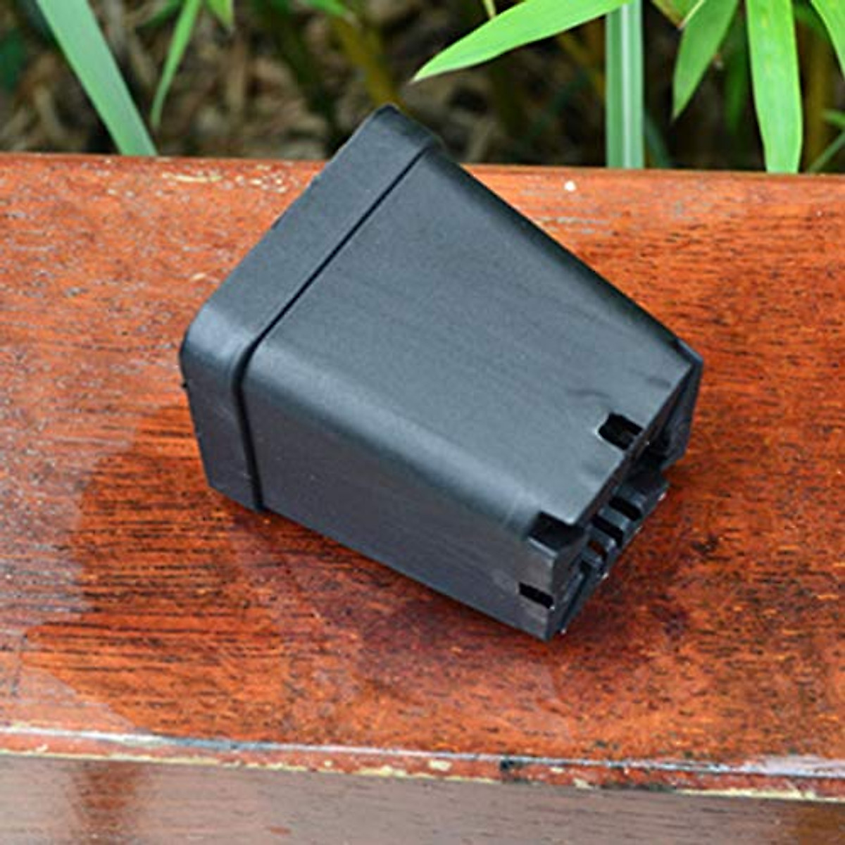 NUOBESTY 2 Inch Black Square Flower Pots Small Plastic Plant Pots 100PCS Square Flower Plant Pots Mini Succulent Pot for Cactus Bonsai