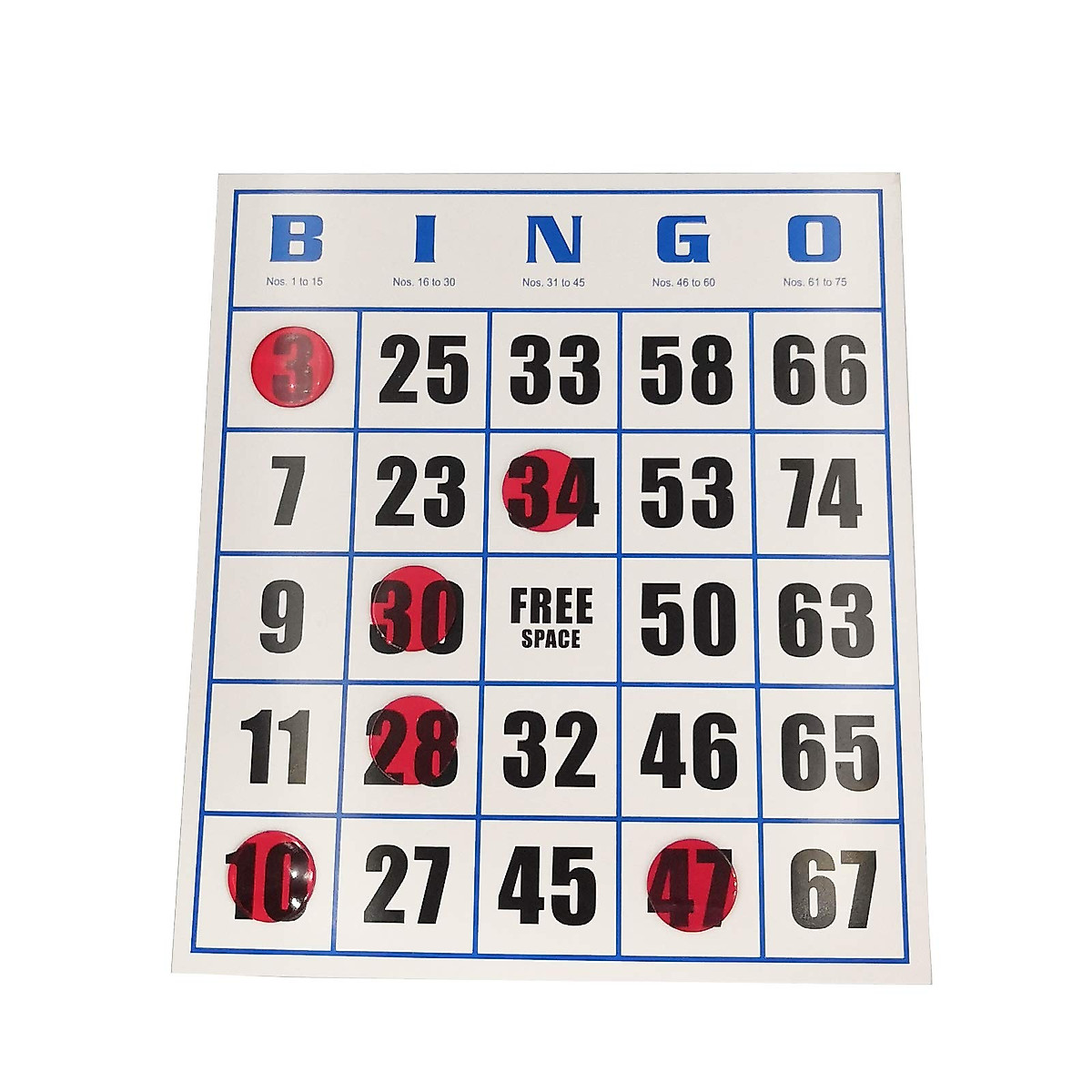 Yuanhe Jumbo Bingo Game Cards -50Pack Easy Read Bingo Set Bingo Paper Game Cards for Bingo Kids Party Card Games, School Classroom Family Gathering Activity, Casino Trip
