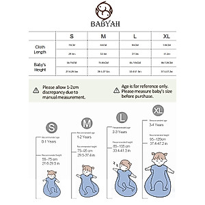 Babyah 3-Way Zipper Sleeping Bag Sack for Toddler Baby Girl Boy Unisex Baby Sleep Sack, 100% Cotton Baby Sleeping Bag TOG 1.5, Wearable Blanket Baby