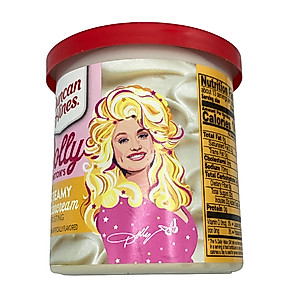 Dolly Parton Cake Mix Bundle with Buttercream Frosting - Features (2) boxes of southern banana cake mix (2) containers of buttercream frosting and (1) Make Every Day a Friday Kitchen Clip