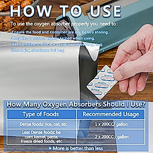 Mylar Bags 120 Packs 1 Gallon Heat Sealable 15''x10'' with 150 Packs 200cc Oxygen Absorbers Packets for Grains Dehydrated Vegetables Meat Food Storage, Food Grade, Vacuum Seal