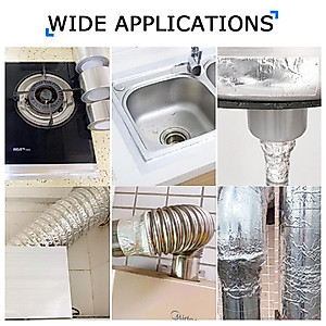 Premium Aluminum Foil Tape, Silver Duct Tape Heavy Duty, Metal, Heat Resistant, Waterproof, High Temperature Sealing Adhesive Tape for Ductwork Dryer Vent HVAC Insulation (2in x 65ft x 3.9mil, 1 Roll)