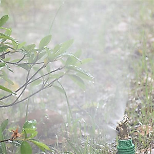 5Pack 4-Hole Brass Misting Nozzles 1/2 Inch BSPF Garden Misting Nozzle Brass Replacement Nozzle Heads, Low Ressure Mist Water Spray Sprinkler With Filter Mesh For Patio Lawn, Dust Control