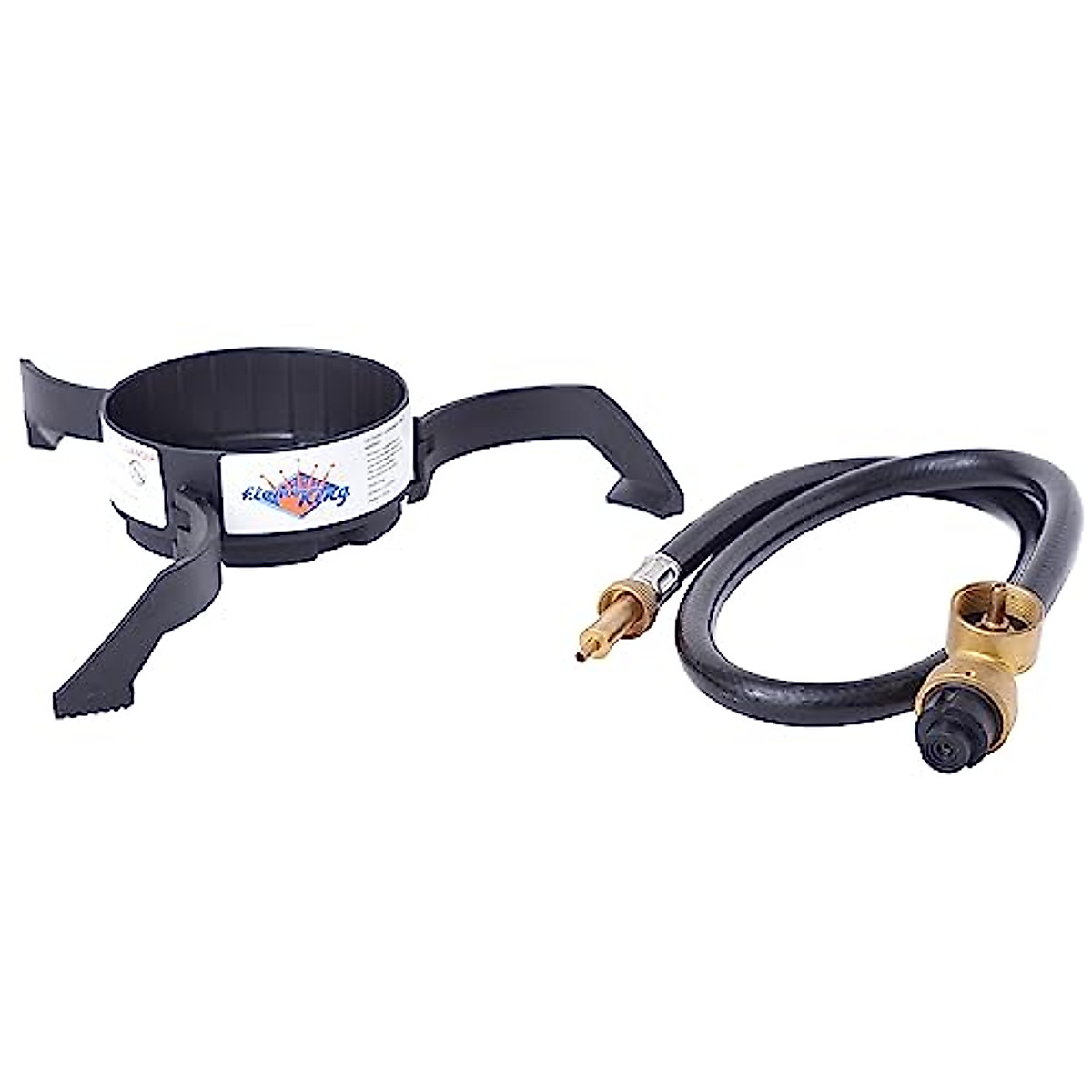 Flame King YSNVT-505 Dual Fuel Butane & Propane Gas Camping Stove with Single Burner, Portable and Great for Outdoor Cooking, Backpacking 8.5"X8.5" grid