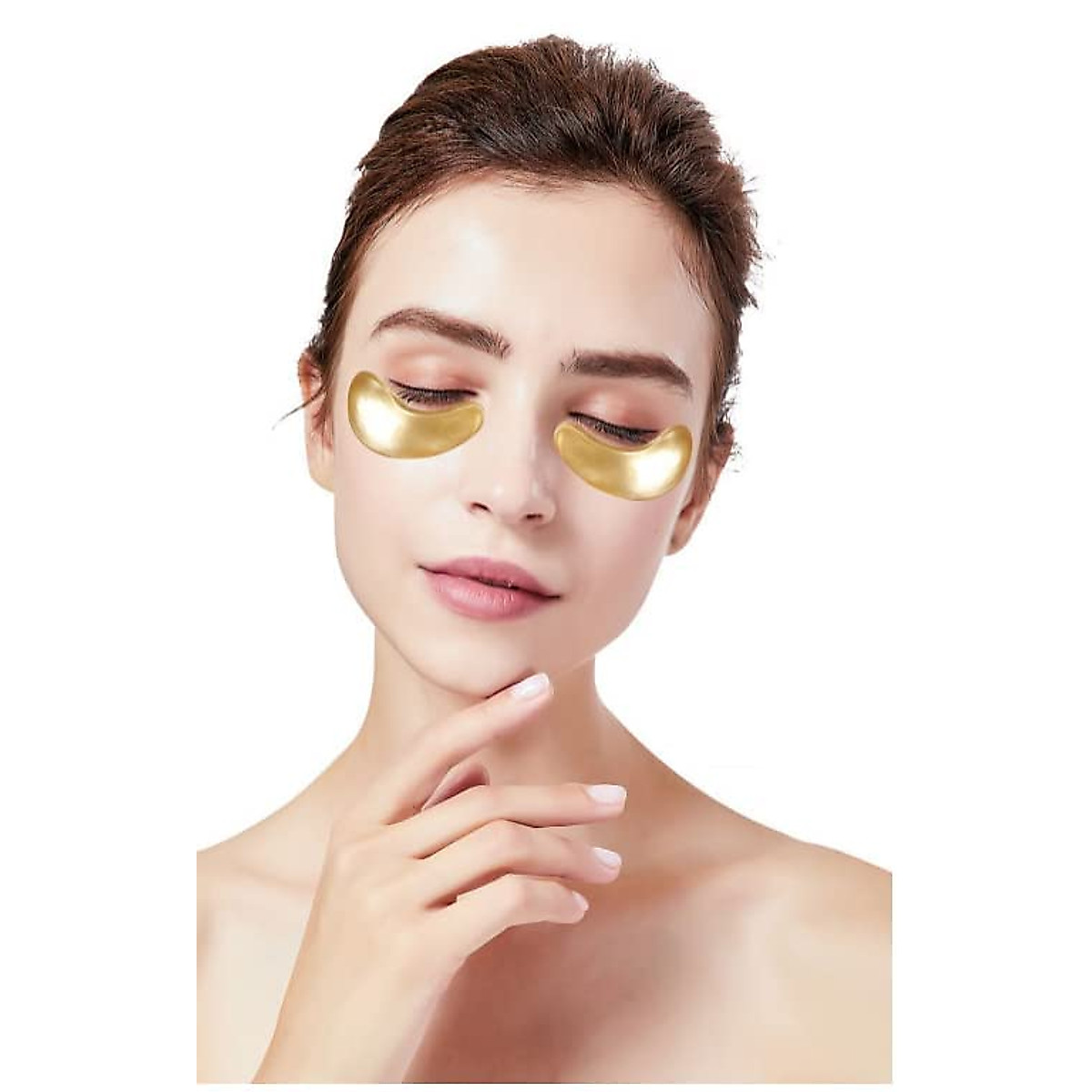 Lulu's Shop Golden Eye Collagen Mask - 10 Pairs Hydrating Under Treatment Patch- Face Wrinkle Self Care Skincare Party Favors- Beauty Glow- Goodbye to Dark Circles and Fine Lines, Gold