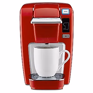 Keurig K15 Coffee Maker, Single Serve K-Cup Pod Coffee Brewer, 6 to 10 Oz. Brew Sizes, Chili Red