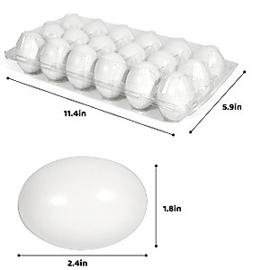 36 Pcs 2.36" Easter Unpainted White Eggs Wooden Decorating for Kids DIY Paint Your Own Egg Decor, Crafts, Easter Hunt, Basket Stuffers, School Activities Supplies