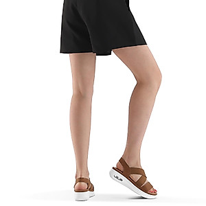 mysoft Women's Comfortable Walking Sandals Air Cushion Sport Slingback Elastic Band Platform Shoes