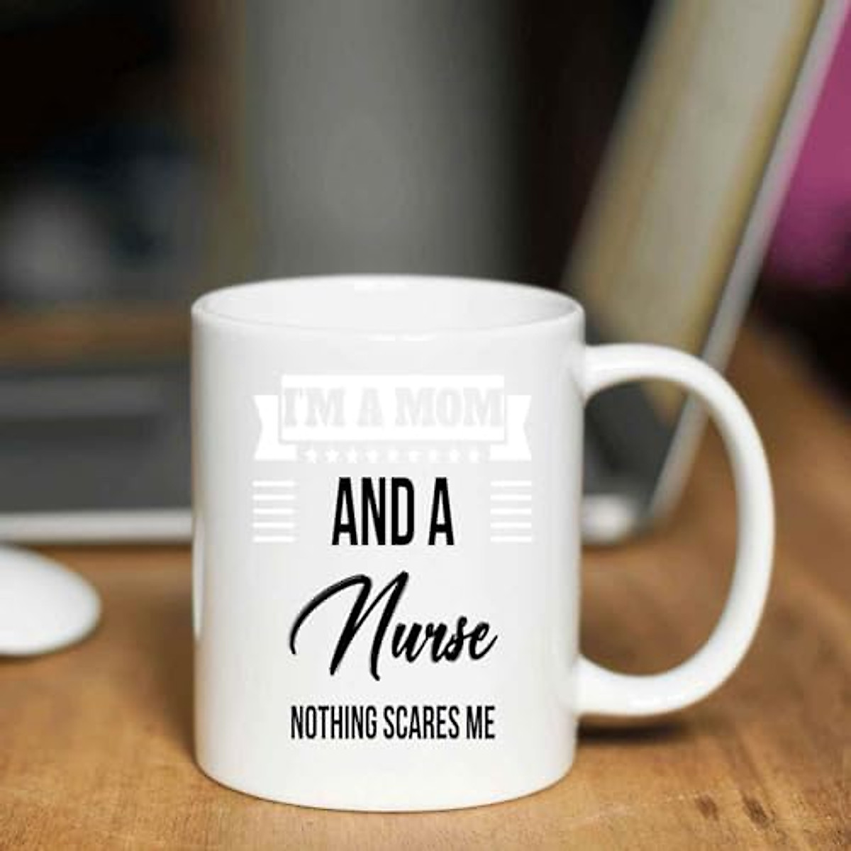 Answer: Adorable Nurse Mom Gifts - Womens Sweat Quote - Birthday Present for Daughter - 11 Oz White Ceramic Coffee Mug