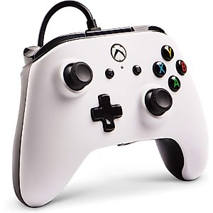 PowerA Enhanced Wired Controller for Xbox One - White, Gamepad, Wired Video Game Controller, Gaming Controller, Xbox One, Works with Xbox Series X|S