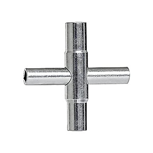 BearHut 4 Way Sillcock Key Wrench, 1/4", 9/32", 5/16", 11/32" Water Utility Key for Faucet, Spigots and Most Valves, 1 Pack