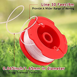 8Pcs String Trimmer Line Spool Replacement for Craftsman Weed Eater CMZST065 CMZST0653 CMCST900 CMESTA900 CMESTE920 CMCST98020 CMZST065 Grass Trimmer, Auto Feed 0.065 Trimmer Line Spool Parts