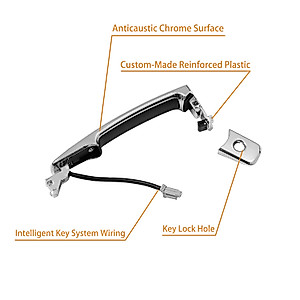 Exterior Door Handle Front Left Driver Side | Smart Entry Keyless | Replacement for 2003-2008 Infiniti FX35 FX45 2003-2007 Nissan Murano 2008-2009 Nissan Rogue | Replaces# 80640-CB01A, 82645-CA000