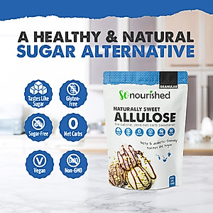 Allulose Sweetener Granular - 1:1 Sugar Substitute, Keto - 0 Calorie, 0 Net Carb, Non-GMO (1 lb / 16 oz)