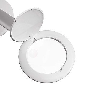 Daylight Company Halo Go Magnifier Lamp, Rechargeable USB, Portable, Lightweight, Desk Lamp Reading, Hobbies, Sewing, Crafts, Nail Salon, Handcrafts and More, Colour Temperature: 6,000 K, White