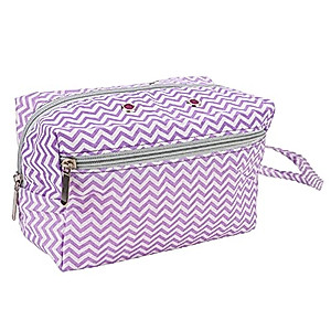 ENTHUSRI Yarn Storage Bag Best Durable Travel Storage Bag Purple Striped Design Knitting Accessories Case for Crochet Accessories